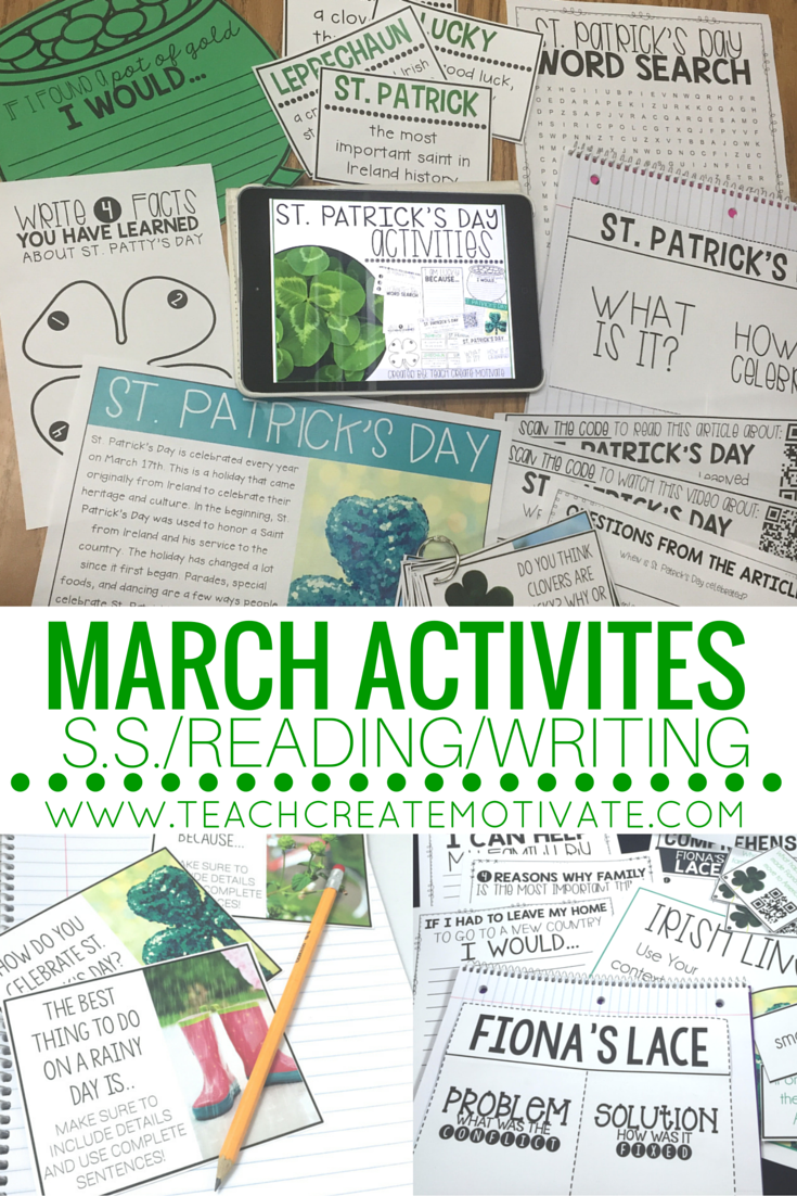 March Classroom Ideas! (with freebies!) - Teach Create Motivate
