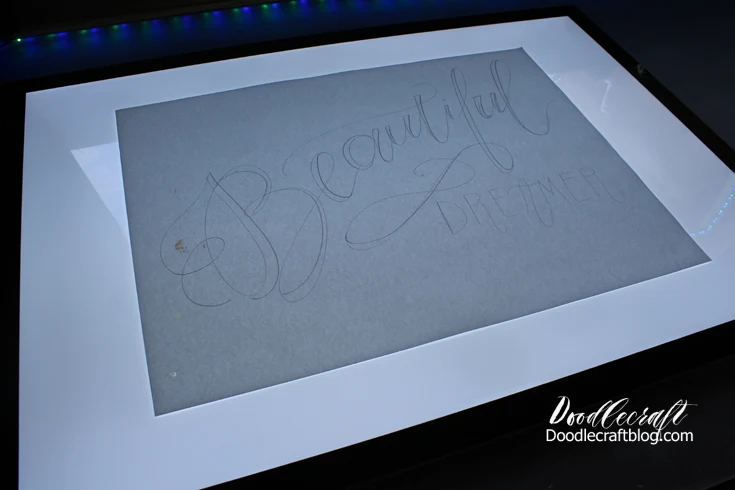 Calligraphy on Fabric with a Lightbox!