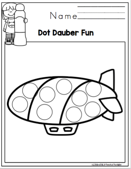 Transportation Dot Dauber Fun for Toddlers ~ Preschool Printables