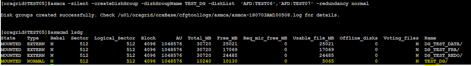 How to Create ASM Diskgroup