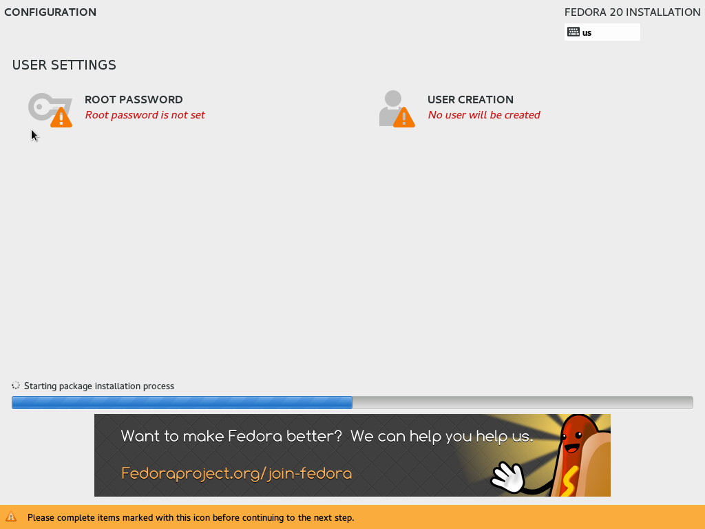 Install Fedora 20 using Netinstall