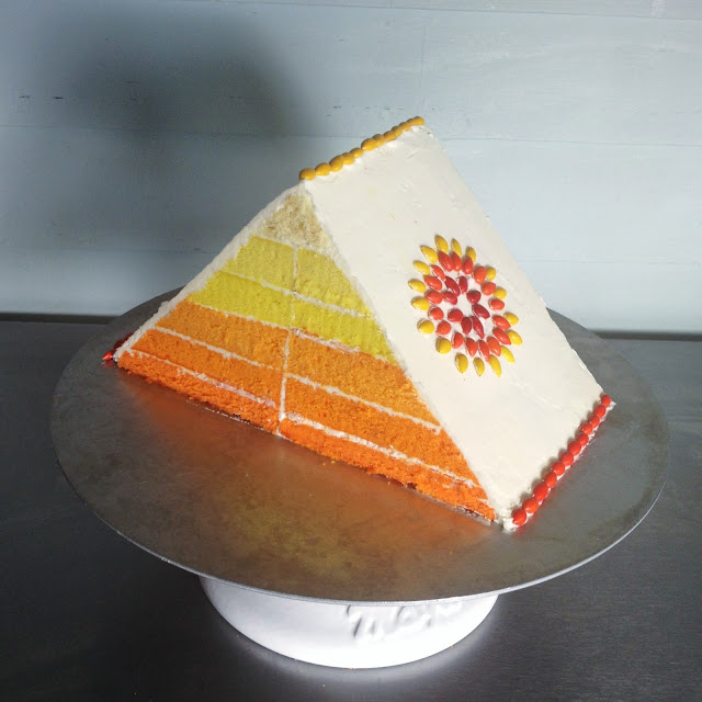 Double Sunshine Pyramid Cake