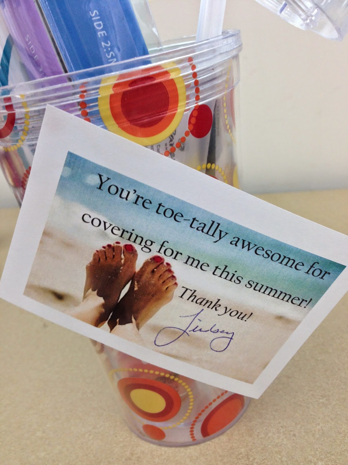Lindsey Edits: Summer-Themed Thank You Gift