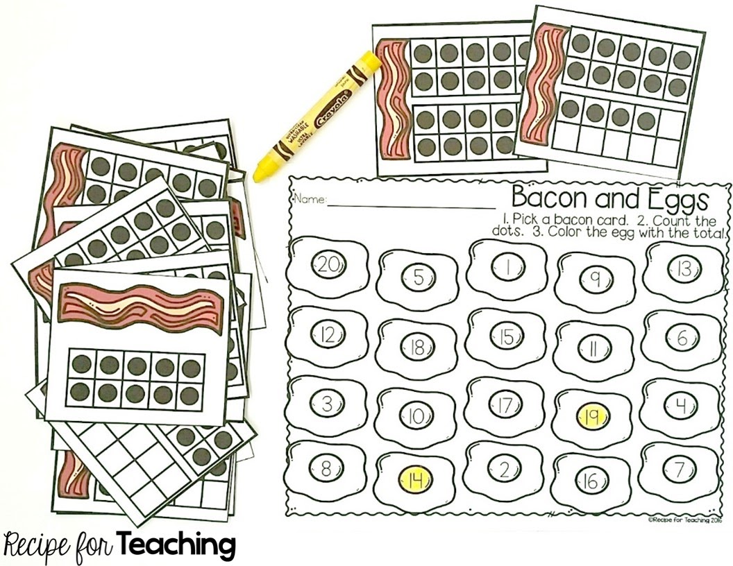 Breakfast Bar (With a Bacon and Eggs Math FREEBIE) - Recipe for Teaching