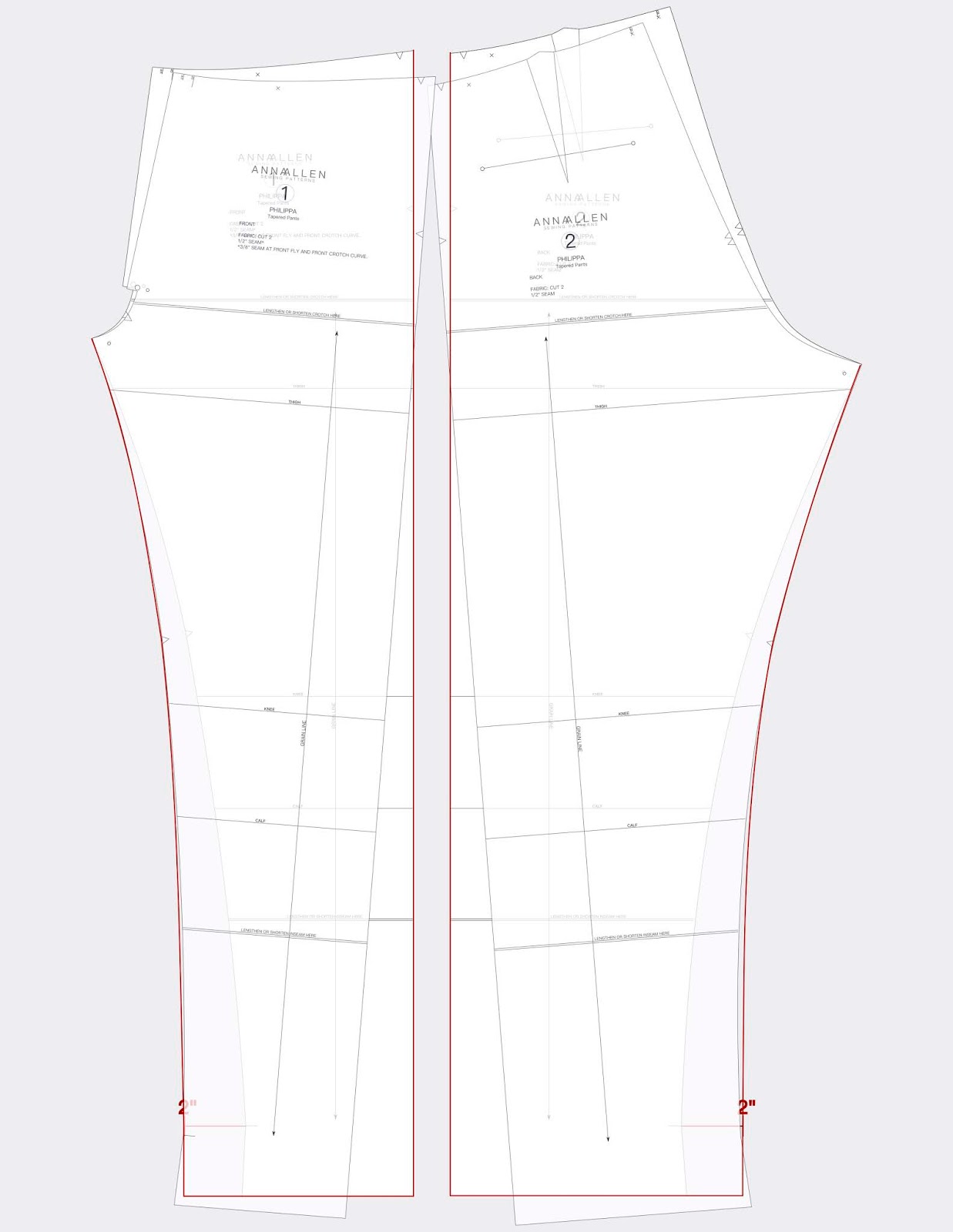 Straight Leg Philippa Pants Tutorial (with free sailor jeans pockets ...