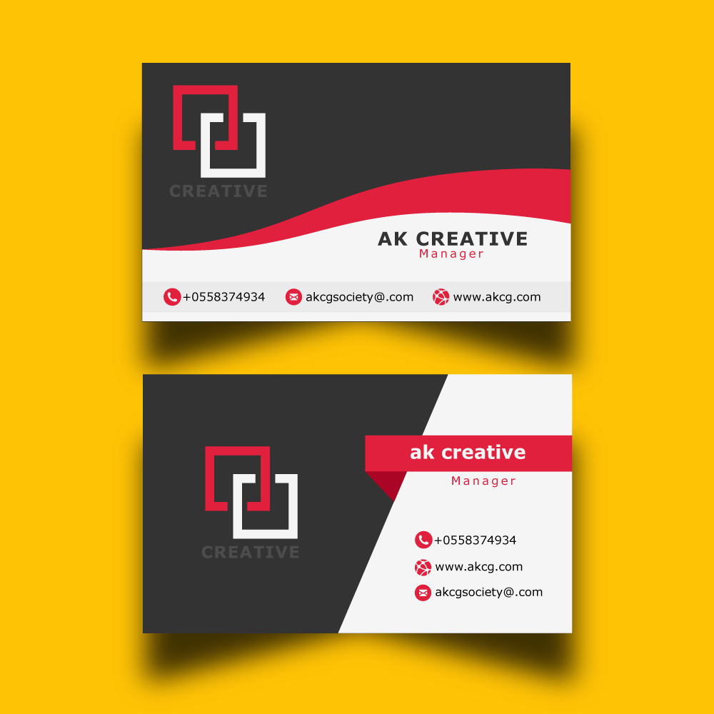 Illustrator project on visiting card design - akcgworkshop