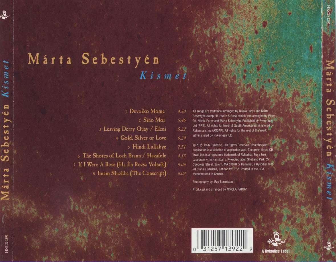 Фолклорна шарения: Márta Sebestyén - Kismet