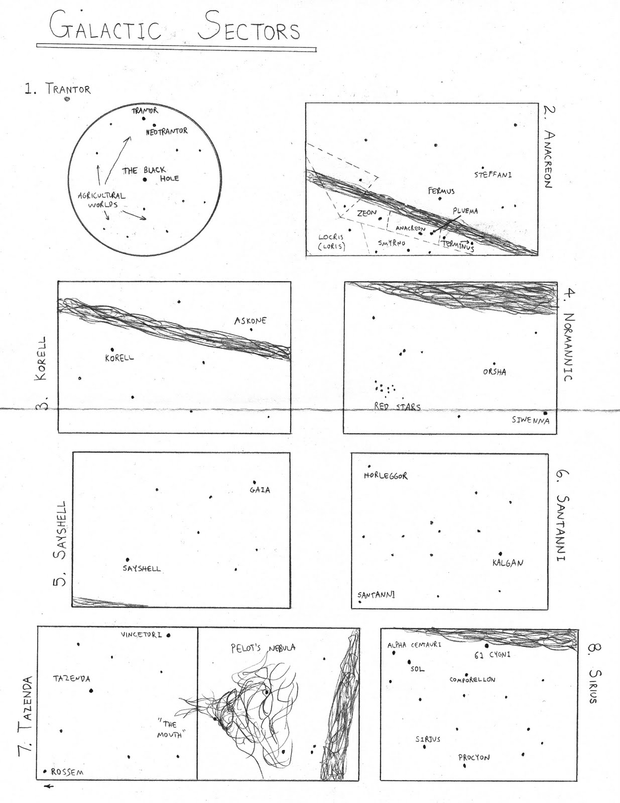 Servitor Ludi: Maps of Asimov's Foundation Trilogy