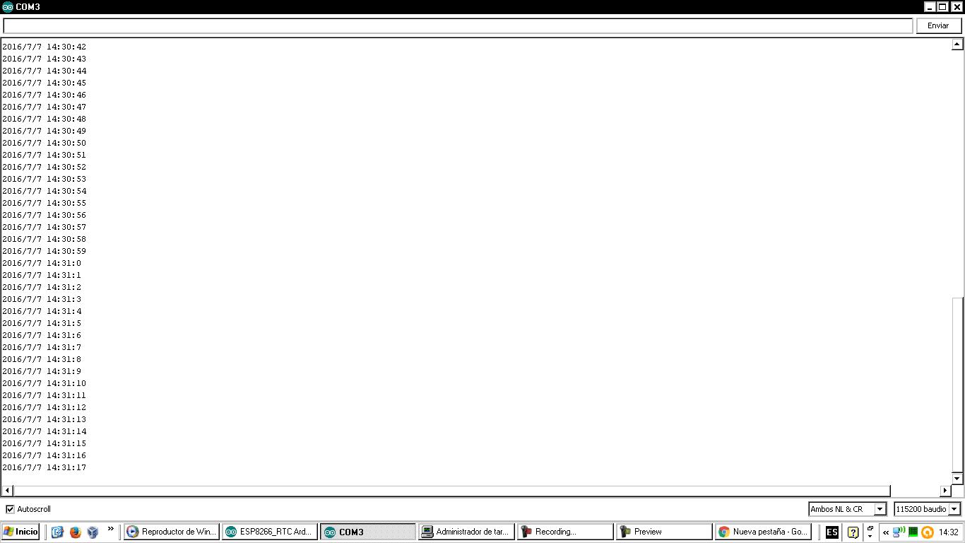 Esp8266 01 Clock Tiny Rtc Ds1307 Memory Eeprom 24c32 Pdacontrol