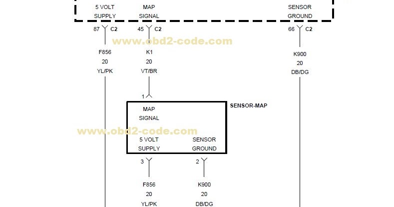 P0107 Manifold Absolute pressure sensor circuit low - Obd2-code