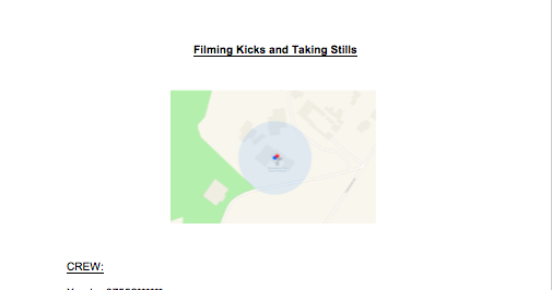 ALEXANDER ALLMAN-VARTY 1301: CONSTRUCTION:CALL SHEETS