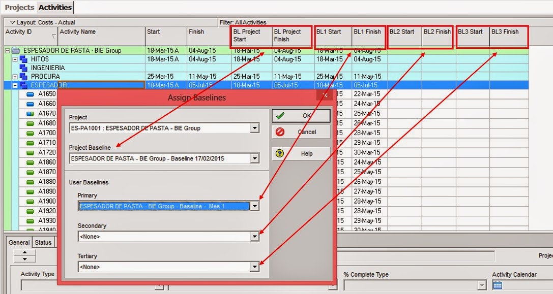 Trabajando con Líneas Bases de proyectos en Primavera P6 PPM ~ BLOG