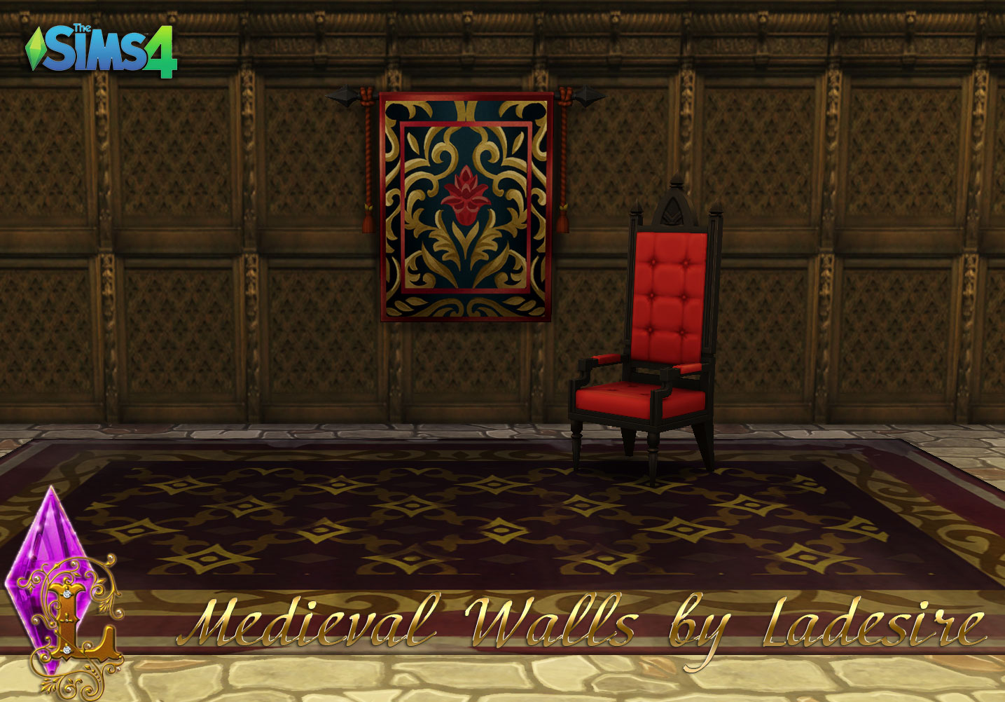 Ladesire's creative corner): TS4 - Medieval Walls by Ladesire