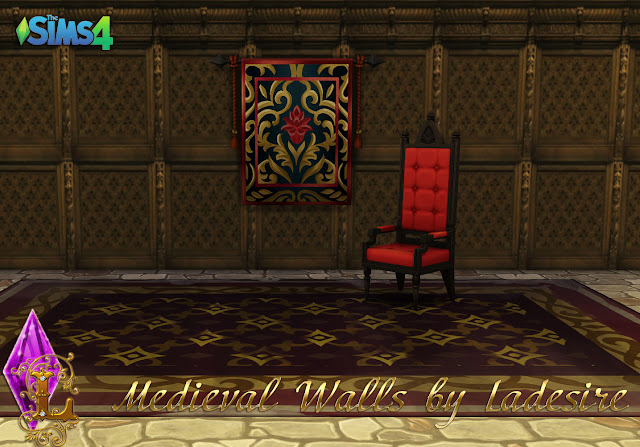 Ladesire's creative corner): TS4 - Medieval Walls by Ladesire