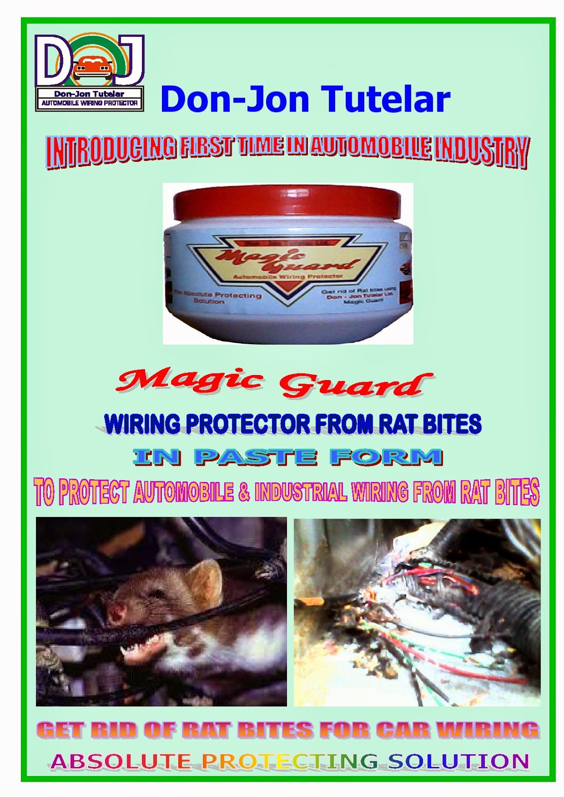 Solution to stop rat for car wire bites