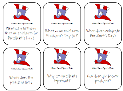 President's Day Receptive Language Packet