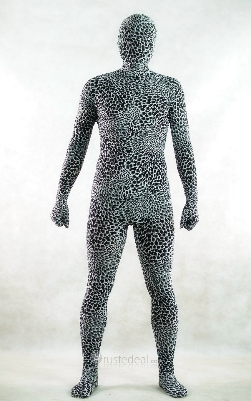 Lycra Spandex Zentai Suits Silver Black Lycra Spandex Zentai Suits