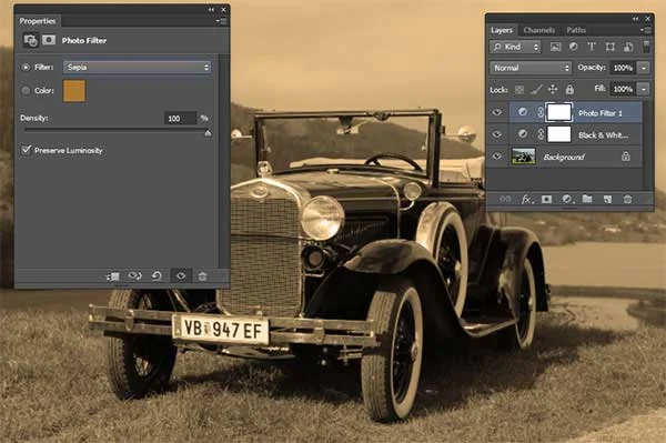 PhotoEffect: Create Sepia Image In Photoshop