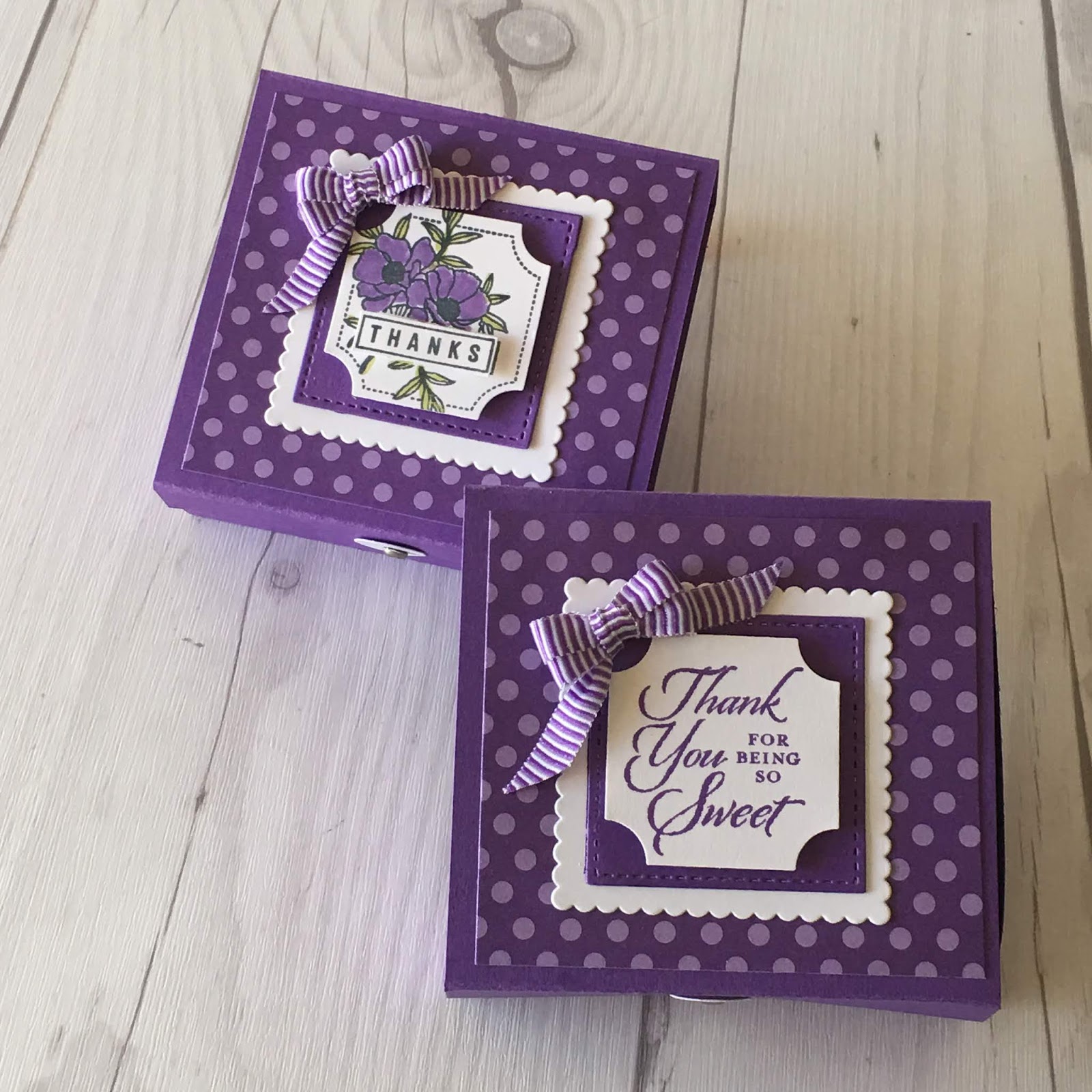 Stampin' Up! Darling Label Punch Box and coordinating Treat TIme ...