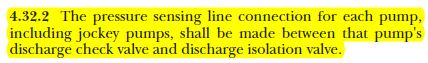 Fire pumps sensing line - Fire Protection Specialists