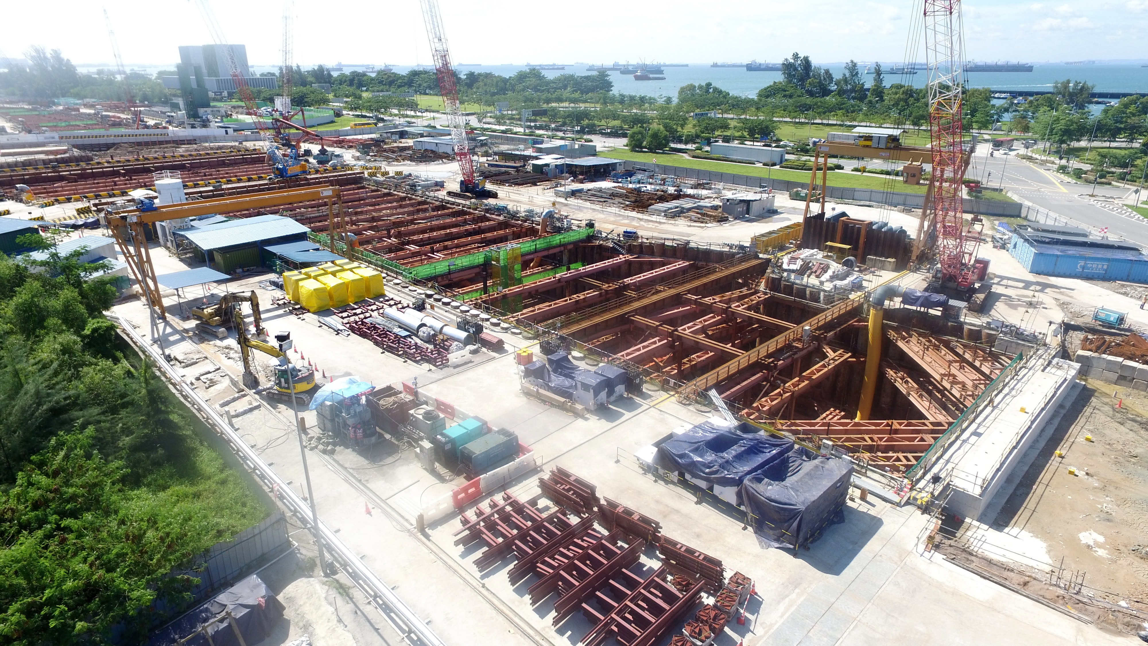 Thomson Line Construction: Marina South - TBM Assembly