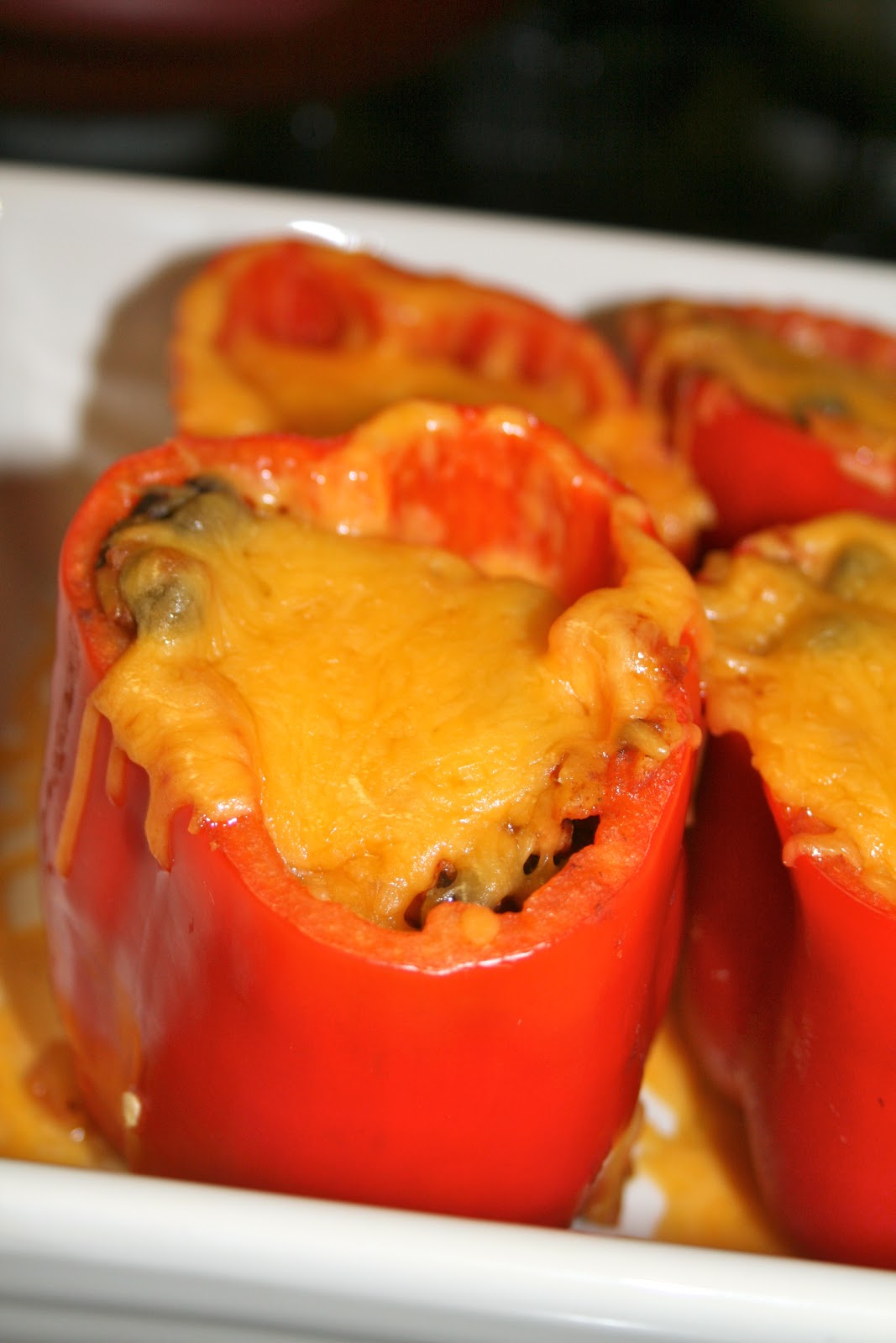 Lola's Homemade Cooking: Southwest Stuffed Red Peppers