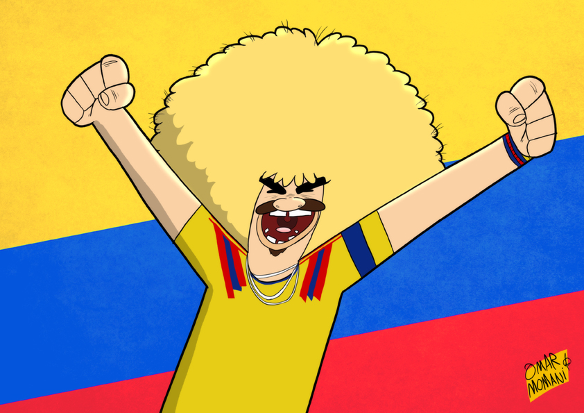 Omar Momani cartoons: Colombia