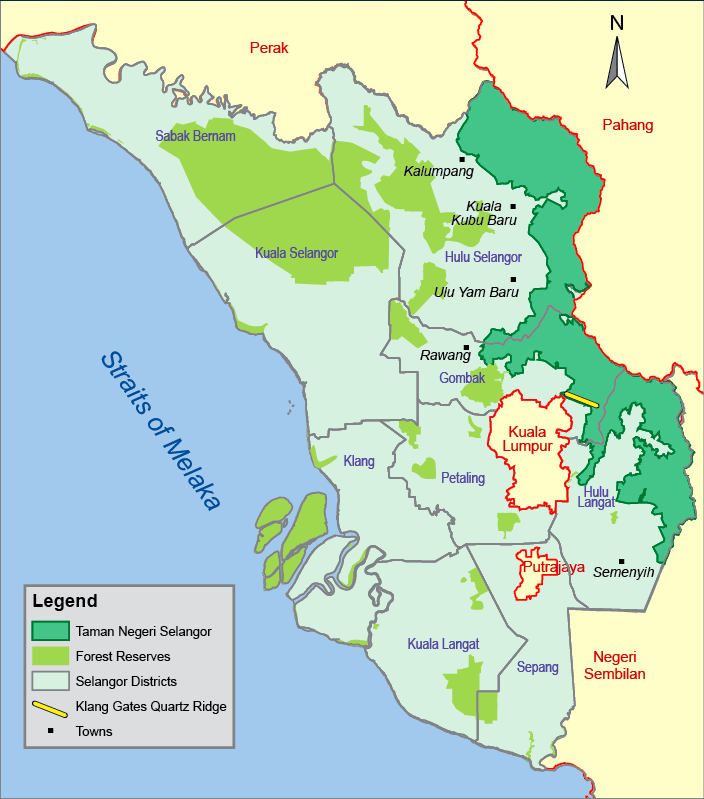 Selangor State Park - Taman Warisan Negeri Selangor: Location of the Park