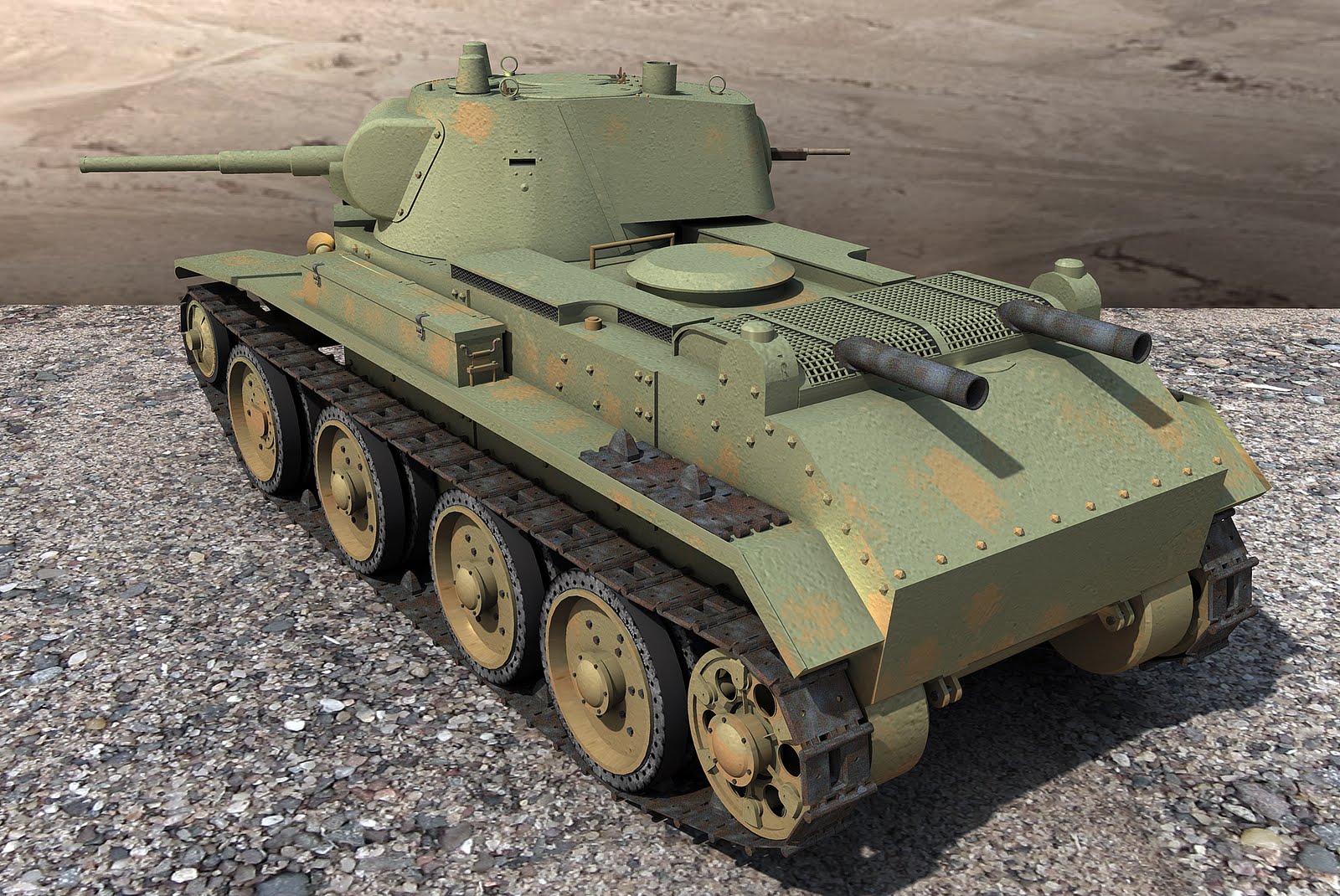 SketchUP Power 草圖力量: The Russian BT-7M 1937 LIGHT TANK