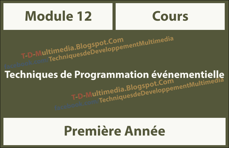 Module 12: Techniques de Programmation Événementielle ~ Techniques de Développement Multimédia