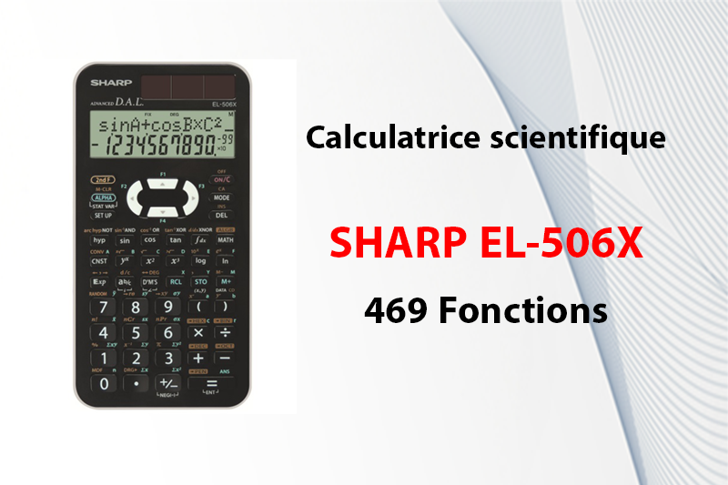 Calculatrice scientifique SHARP EL-506X - 469 Fonctions (Statistique ...
