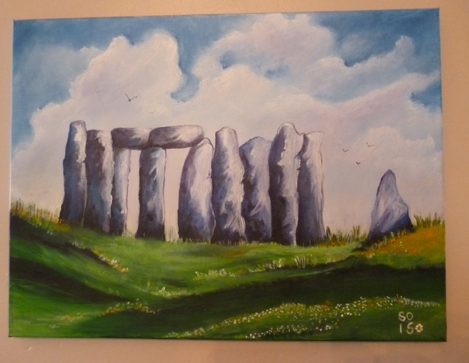 Supercosmic Art: Affinity - A painting about Stonehenge