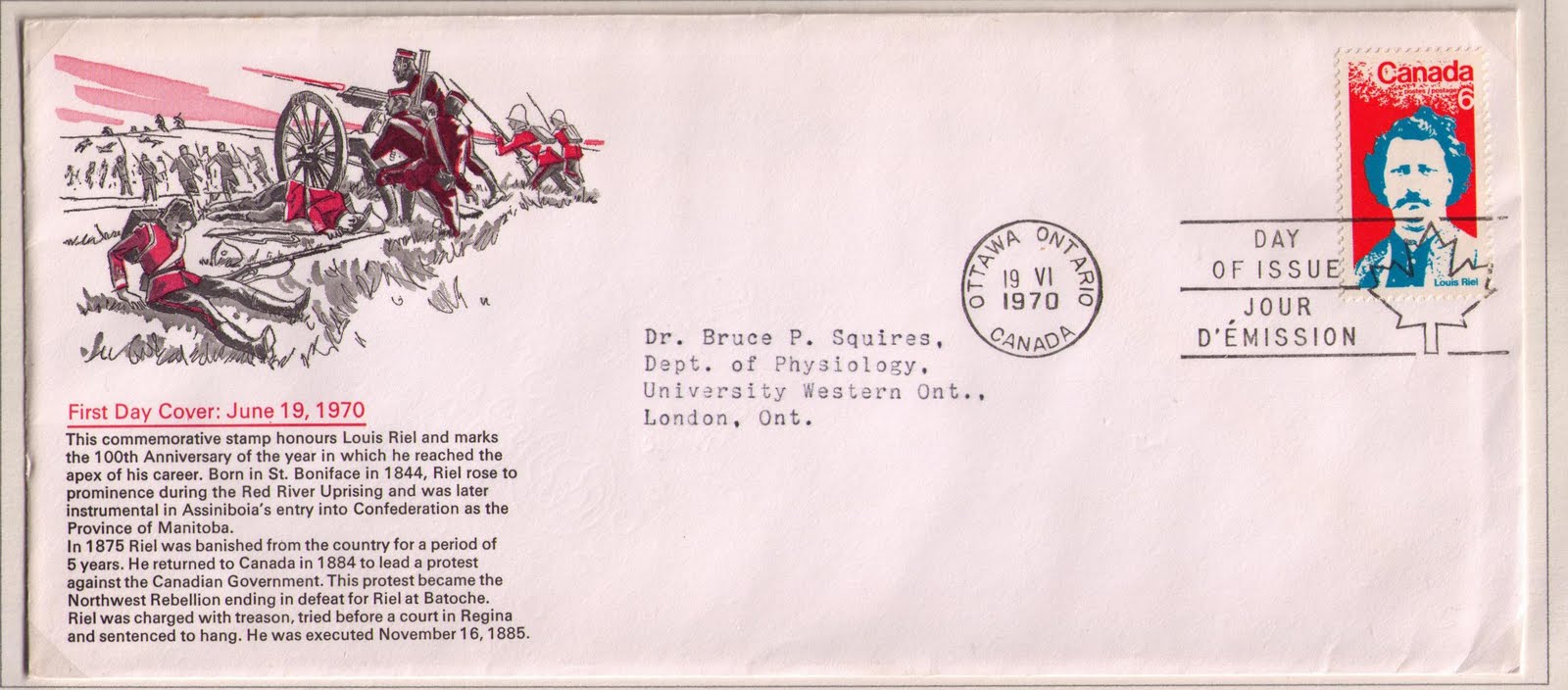 Postal History Corner: 1970 Louis Riel
