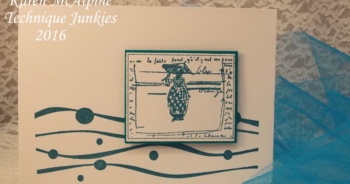 Dreaming and Creating: CAS Card with Technique Junkies Art Stamp