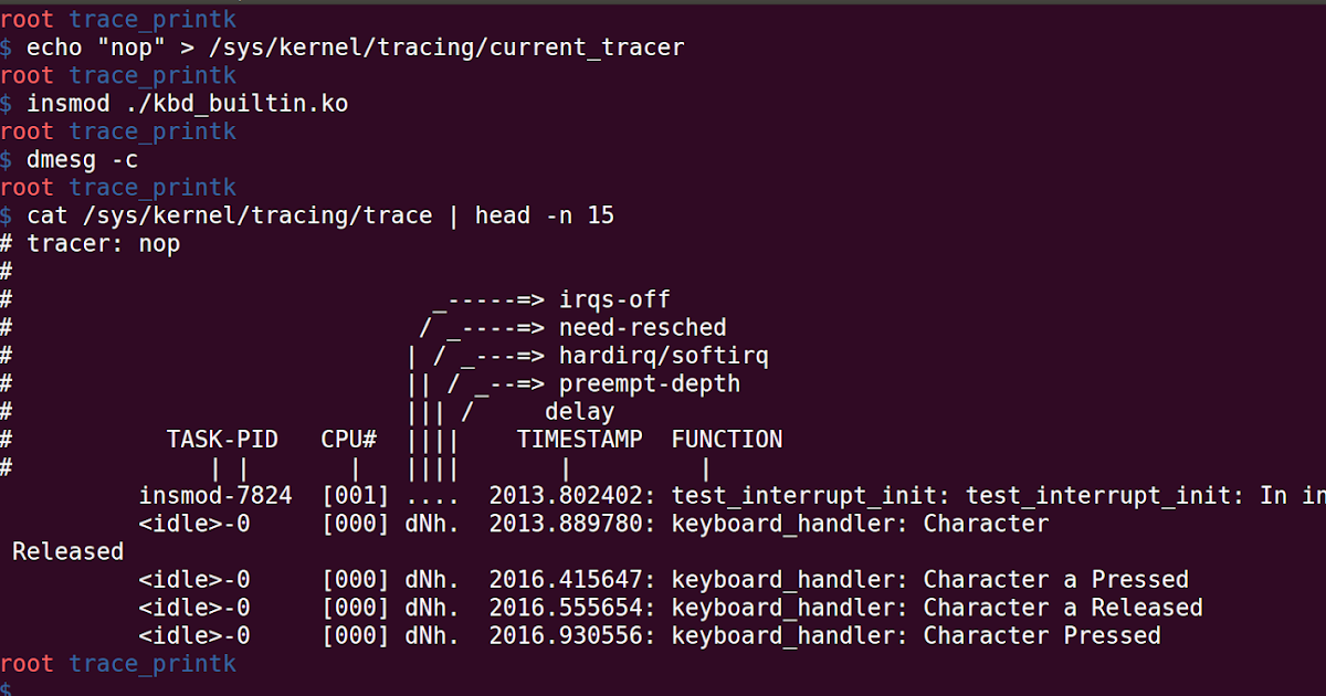 Debugging Linux Kernel using ftrace Part5 - trace_printk