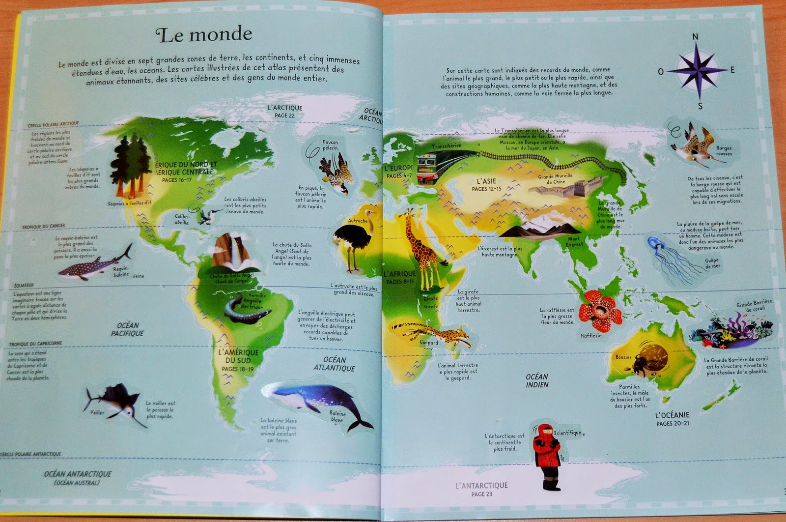 Les Mercredis de Julie: [Autocollants] Atlas du monde illustré