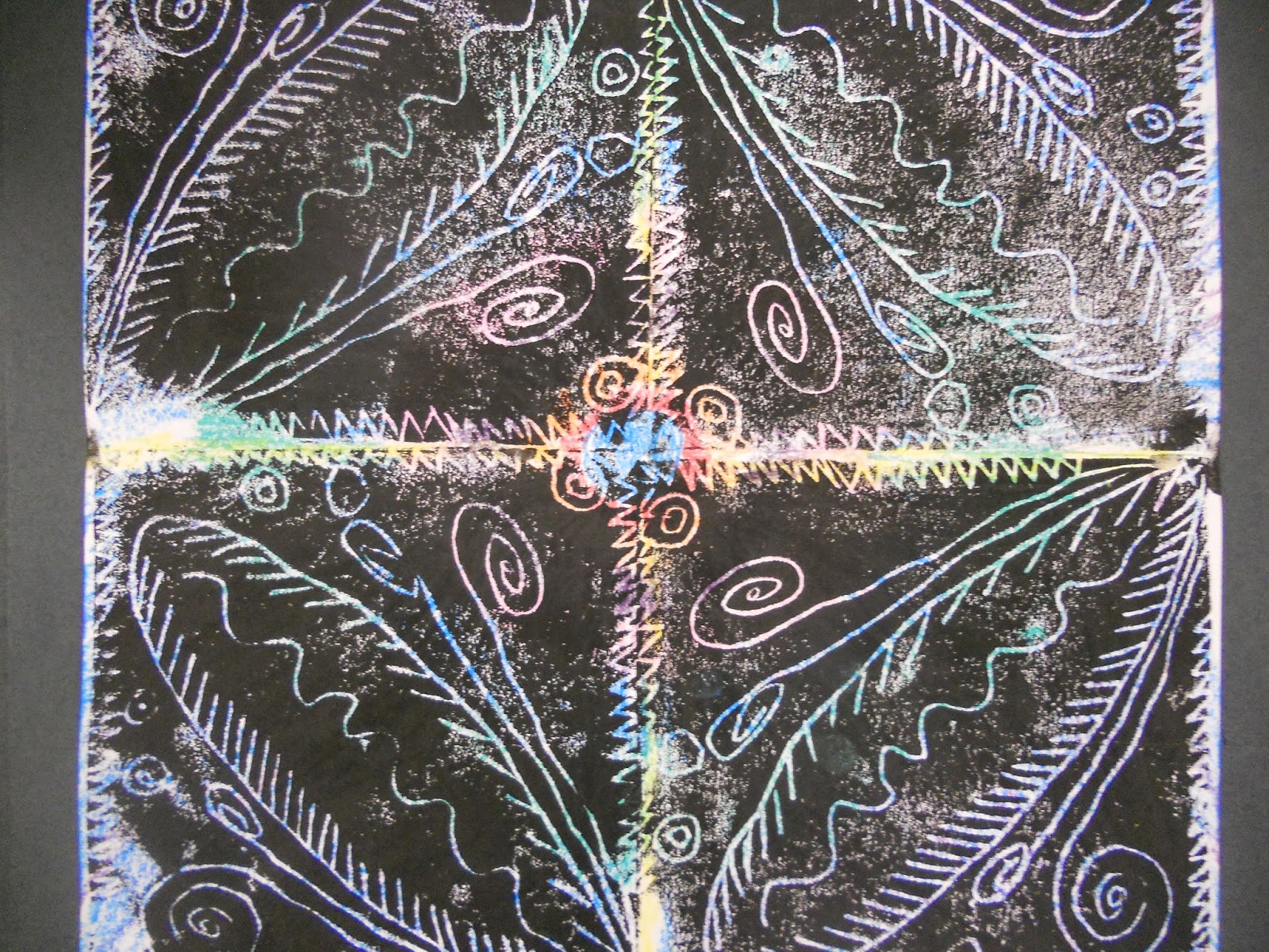 Little Dog Art Blog: 5th Grade Rotational Symmetry Printmaking