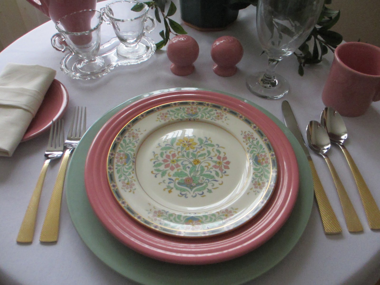 Table for One: Simple Fiesta (ware) and Lenox Luncheon Table