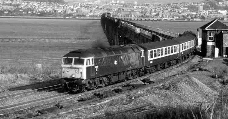 Tour Scotland: Old Photograph Passenger Train Tay Railway Bridge Wormit ...