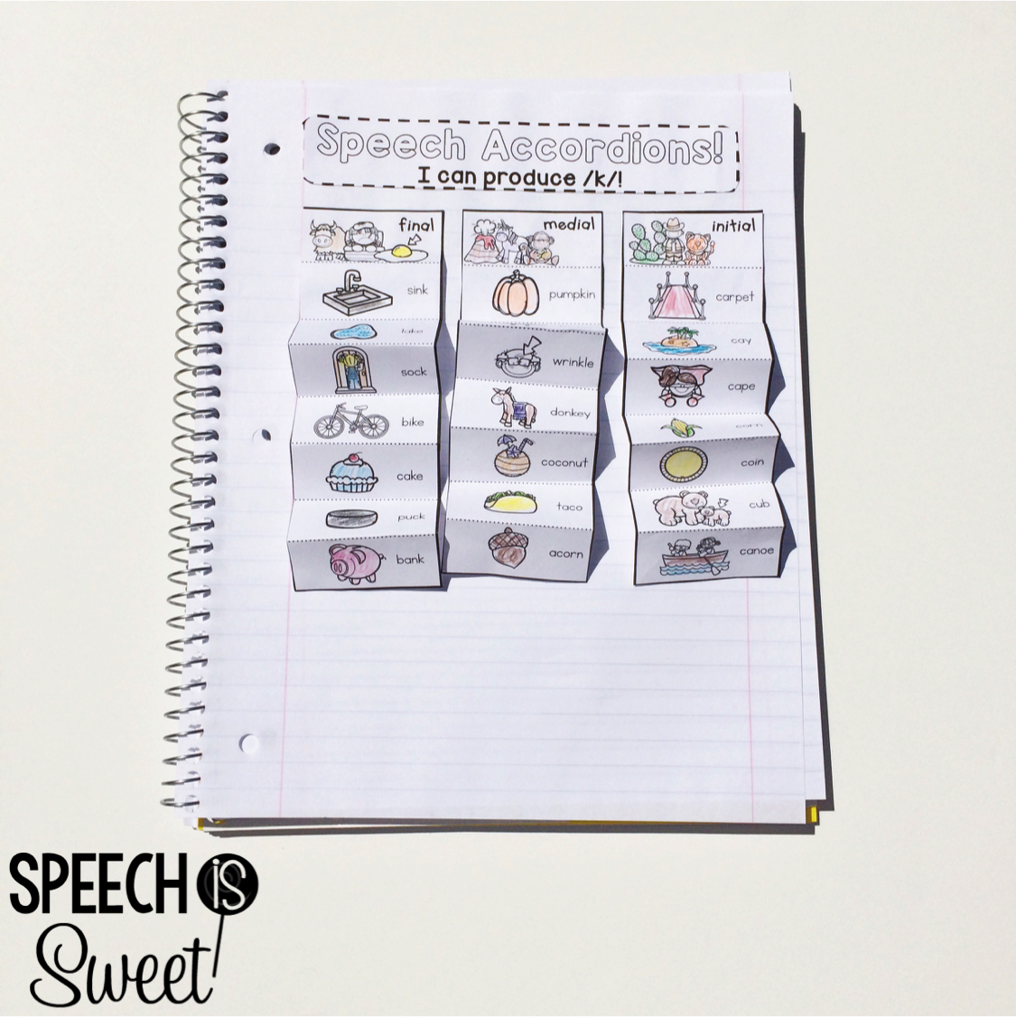 September Interactive Articulation Notebook - Speech is Sweet