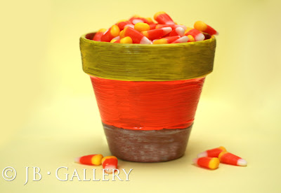 Life as this Mommy knows It: Flower Pot Re-design: Candy Corn Container