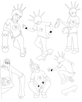 Julie Pomerleau: Character Pose Sheet