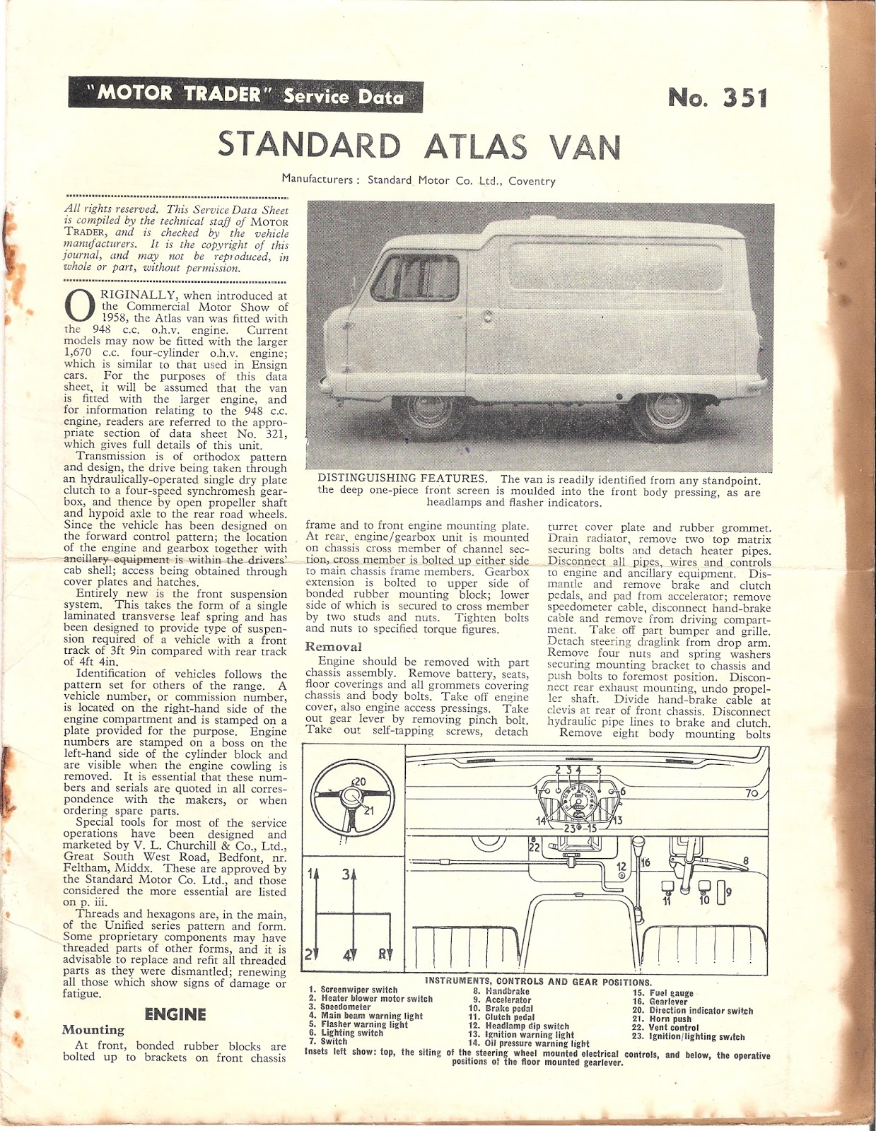 Vitessesteve - blog: Standard Atlas Van - Motor Trader 1960