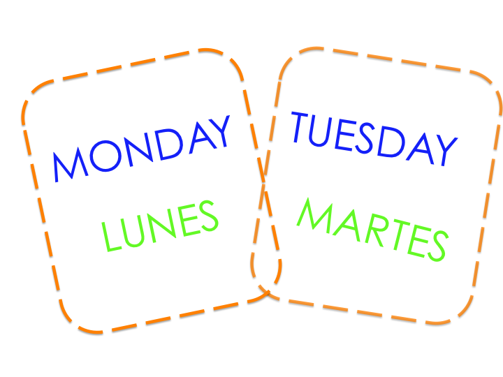 Dual Language Days of the Week Printable
