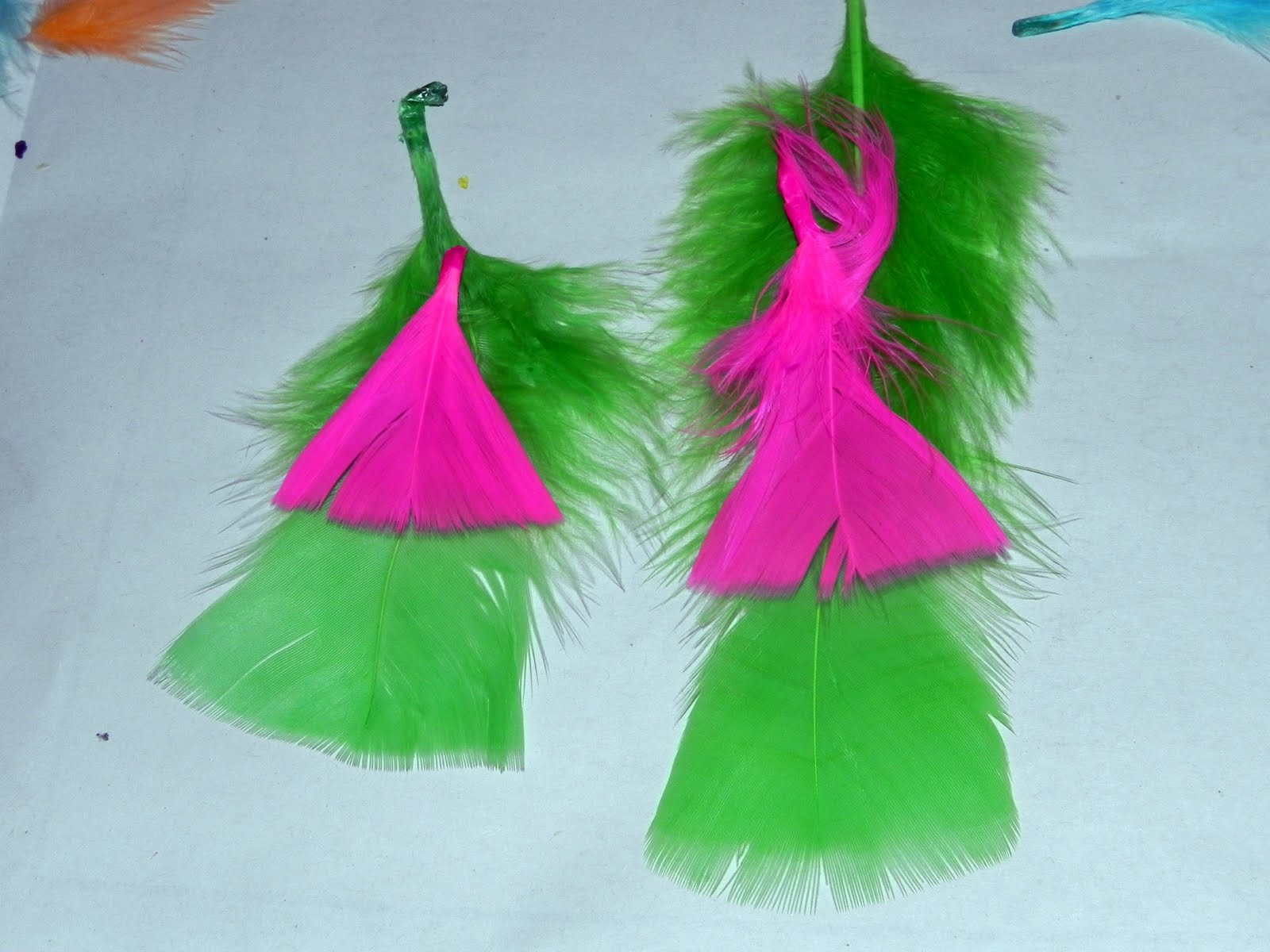 Smart n Snazzy: 30 Days of DIY: Day 12 ~ DIY Neon Feather Earrings