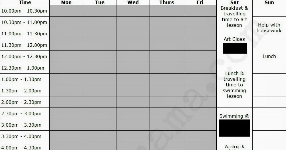 Our Home Revision Timetable ~ We are the DinoFamily 我們是恐龍家族 | Singapore ...