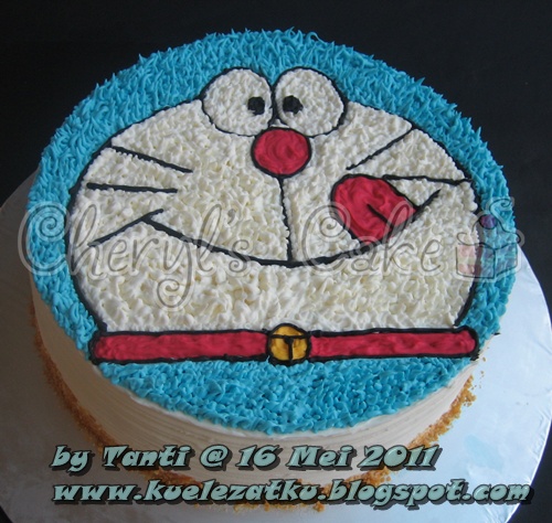 Kue Ulang Tahun Anak | CupCake | Birthday Cake: Doraemon face cake