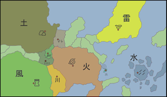 Naruto Shippuden 303 | Manga 623: Mapa de Aldeas