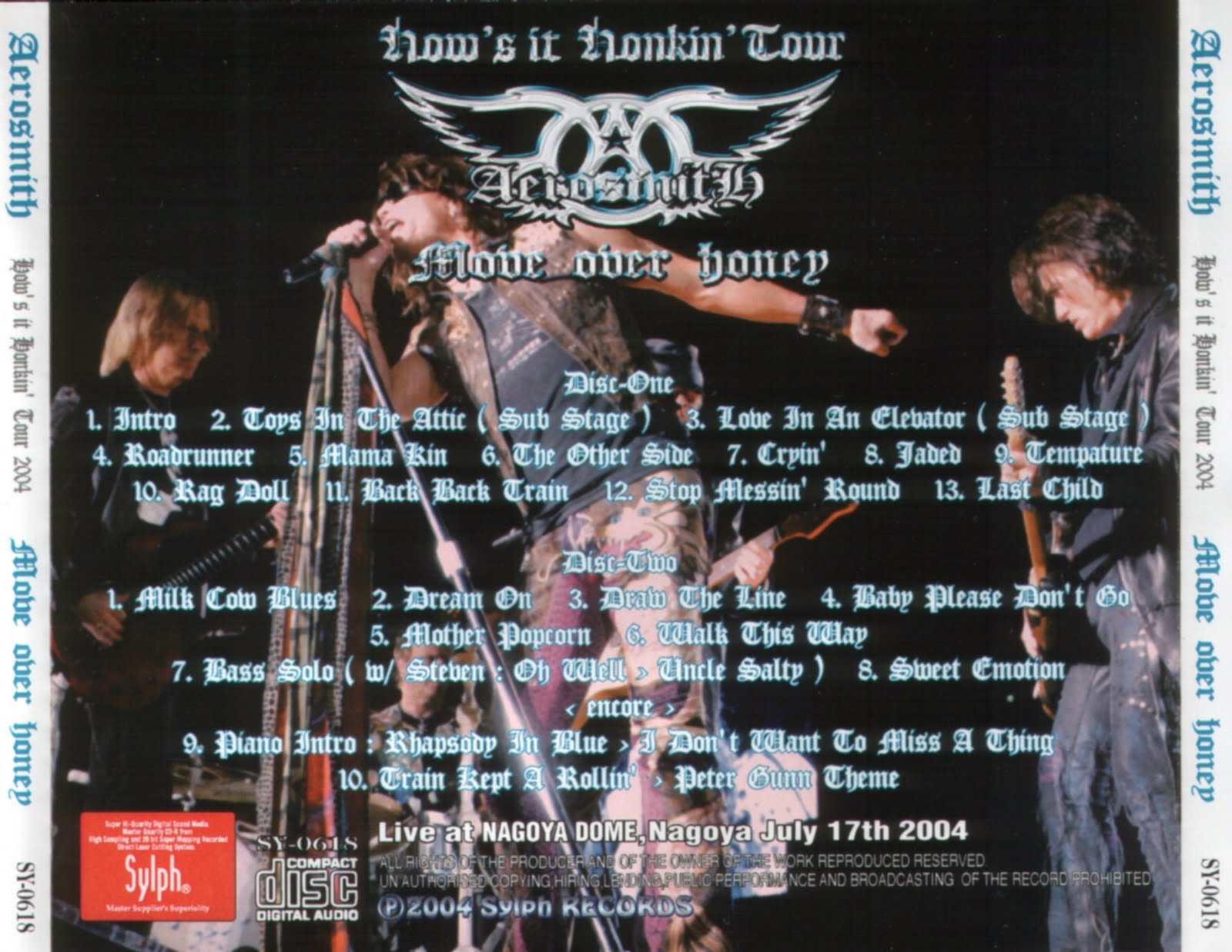 AEROSMITH BOOTLEGS COVER ARTS: MOVE OVER HONEY (nagoya 2004)