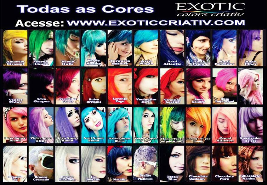 Dica para Cabelos Coloridos: Onde comprar Tintas da Exotic Criativ ...